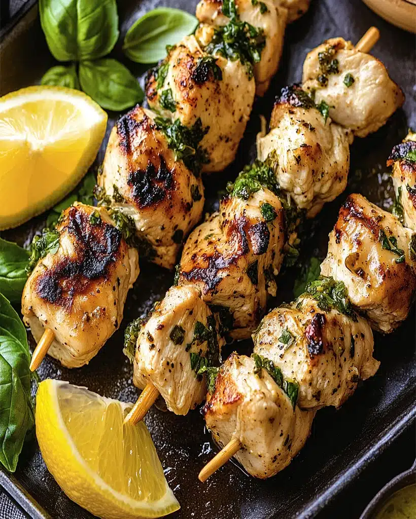 Kebabs de Pollo con Limón y Albahaca: Receta Deliciosa - Recetas de abuela