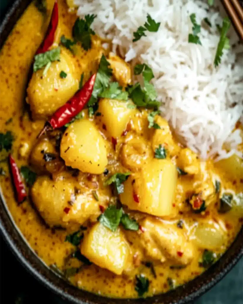 Curry de Pollo Amarillo Tailandés con Patatas - Recetas de abuela