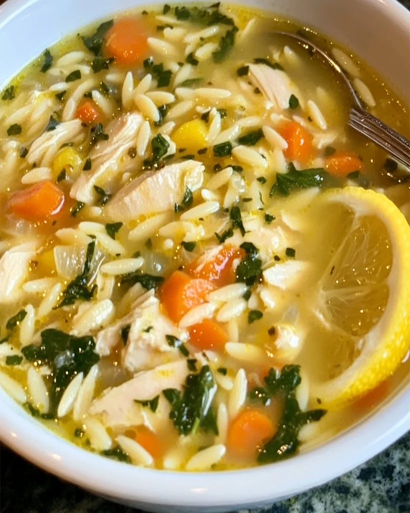 Sopa de Pollo con Orzo y Limón: Receta Deliciosa - Recetas de abuela