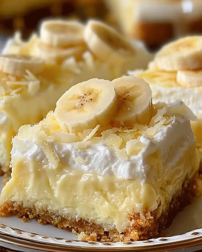 Banana Cheesecake Bars: Creamy Dessert Delight - Recetas de abuela