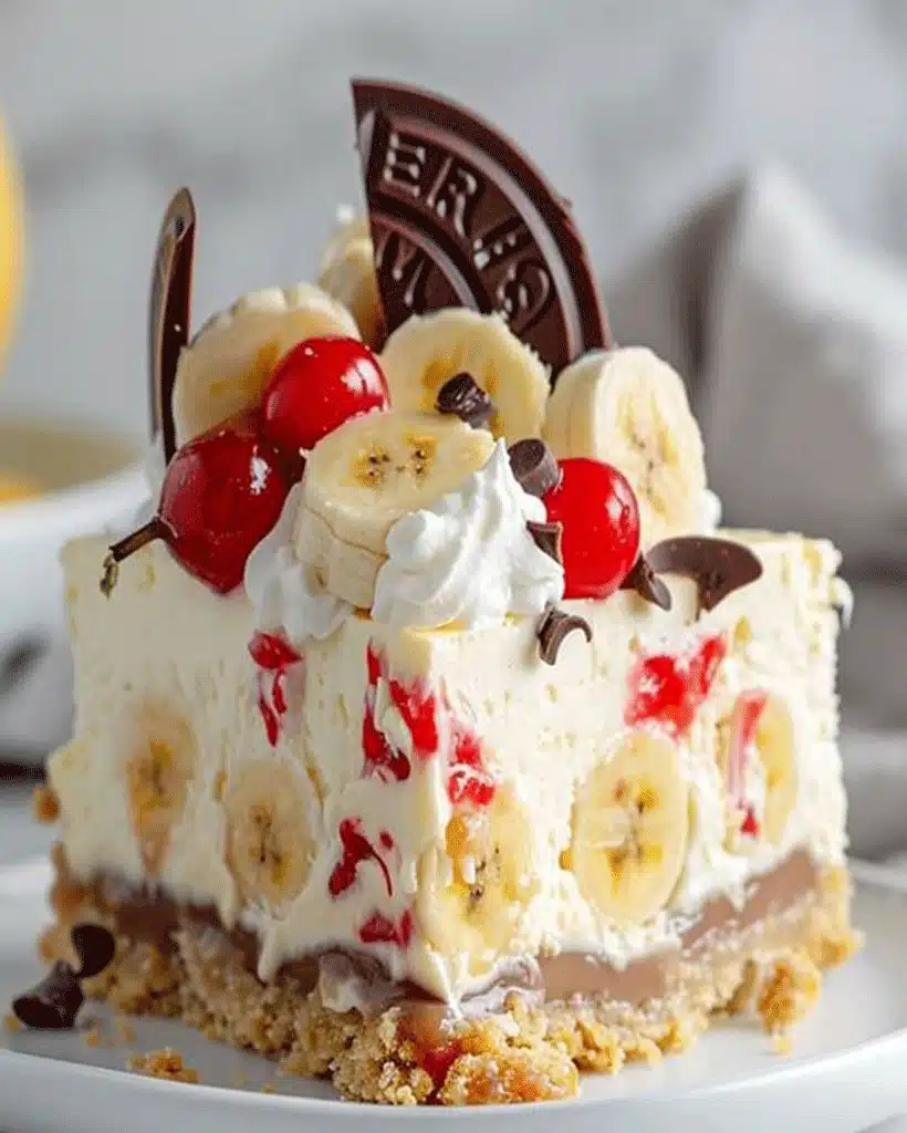 Cheesecake de Banana Split Sin Horno: ¡Delicia! - Recetas de abuela