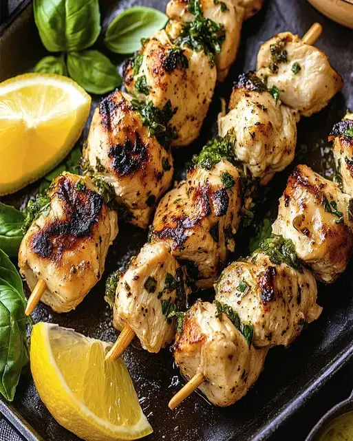 Brochetas de Pollo con Limón y Albahaca - Cena Fácil y Rápida - Recetas ...