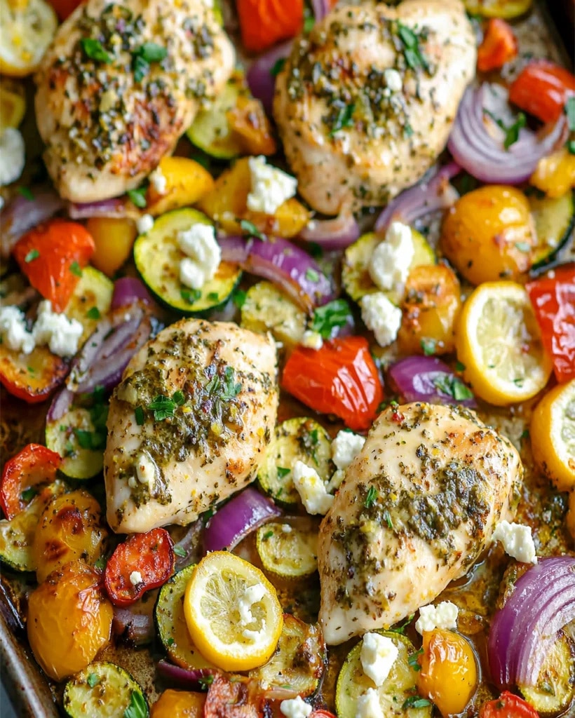 Cena de Pollo al Horno con Limón, Feta y Hierbas – Receta Fácil ...