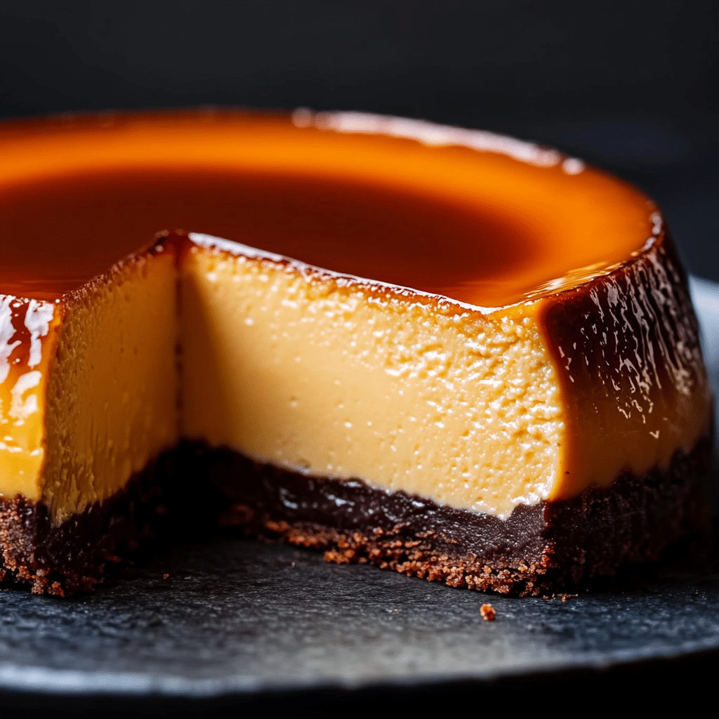 Flan de Leche con Base de Chocolate - Recetas de abuela