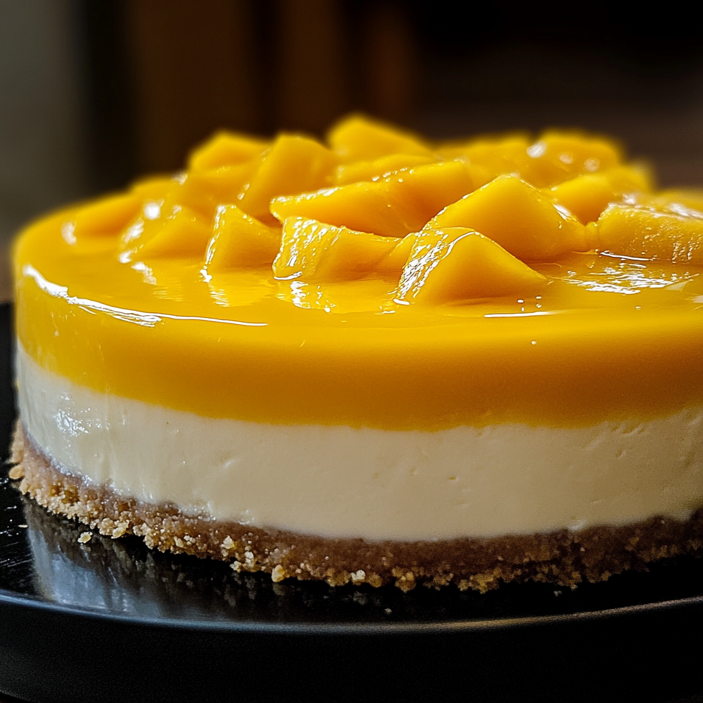 Cheesecake de Mango Tropical – Un Postre Irresistible - Recetas de abuela