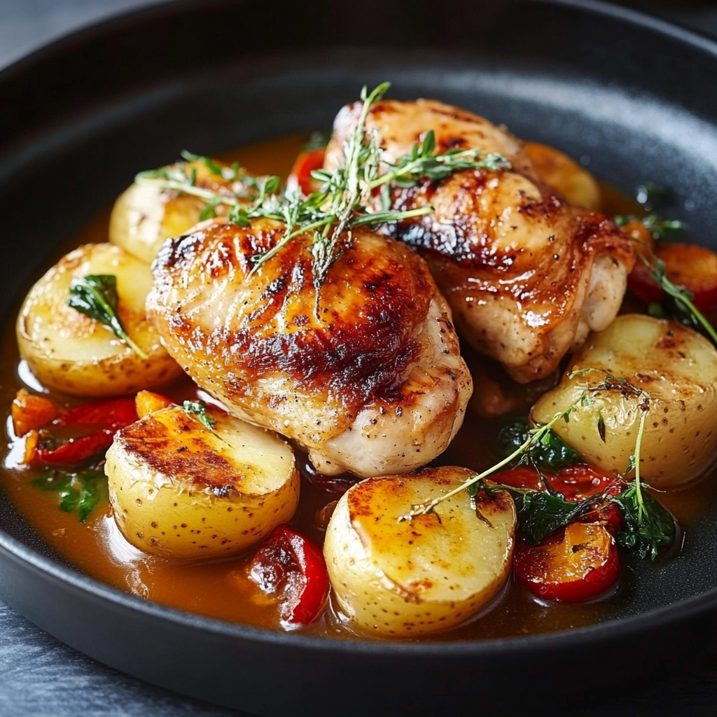 Pollo con Papas y Vegetales - Recetas de abuela