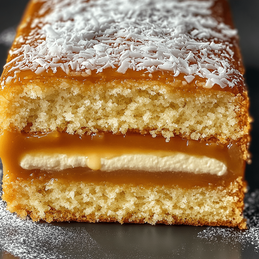 Pastel de Coco con Relleno de Dulce de Leche - Recetas de abuela