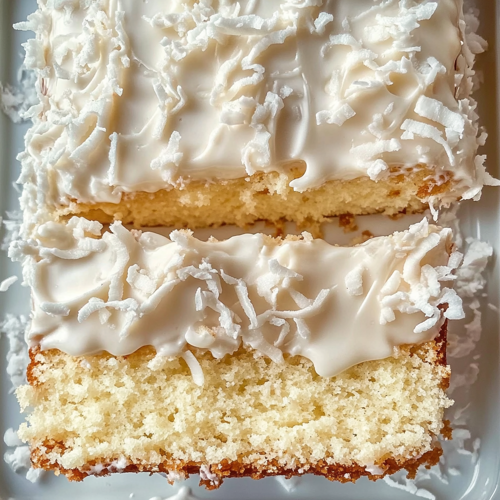 Pastel de Coco con Glaseado de Leche Condensada - Recetas de abuela