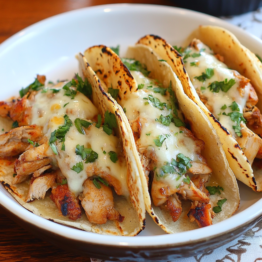 Mejor Receta Fácil y Rápida de Tacos de Pollo y Queso