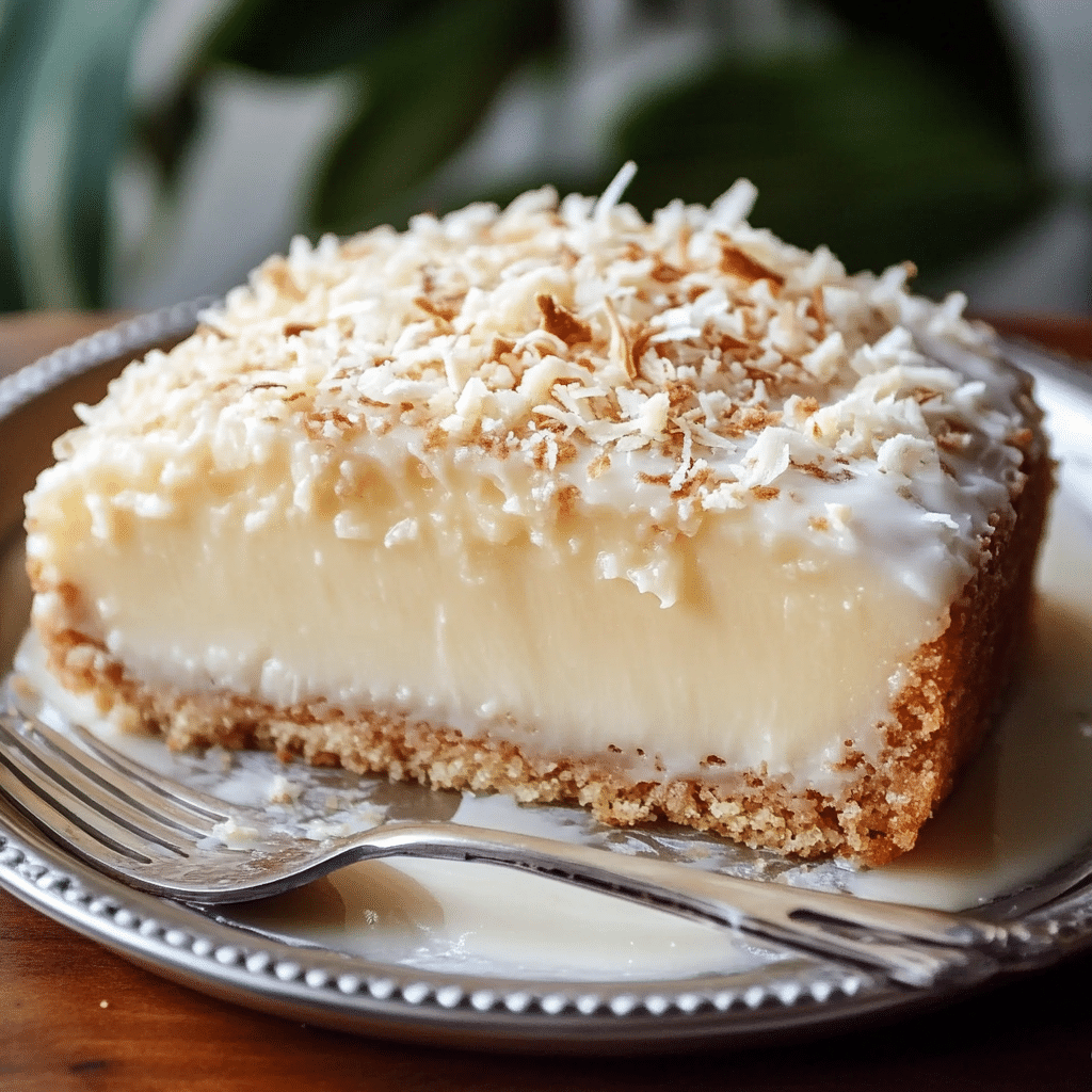 El mejor Pastel de Coco con Glaseado de Leche Condensada