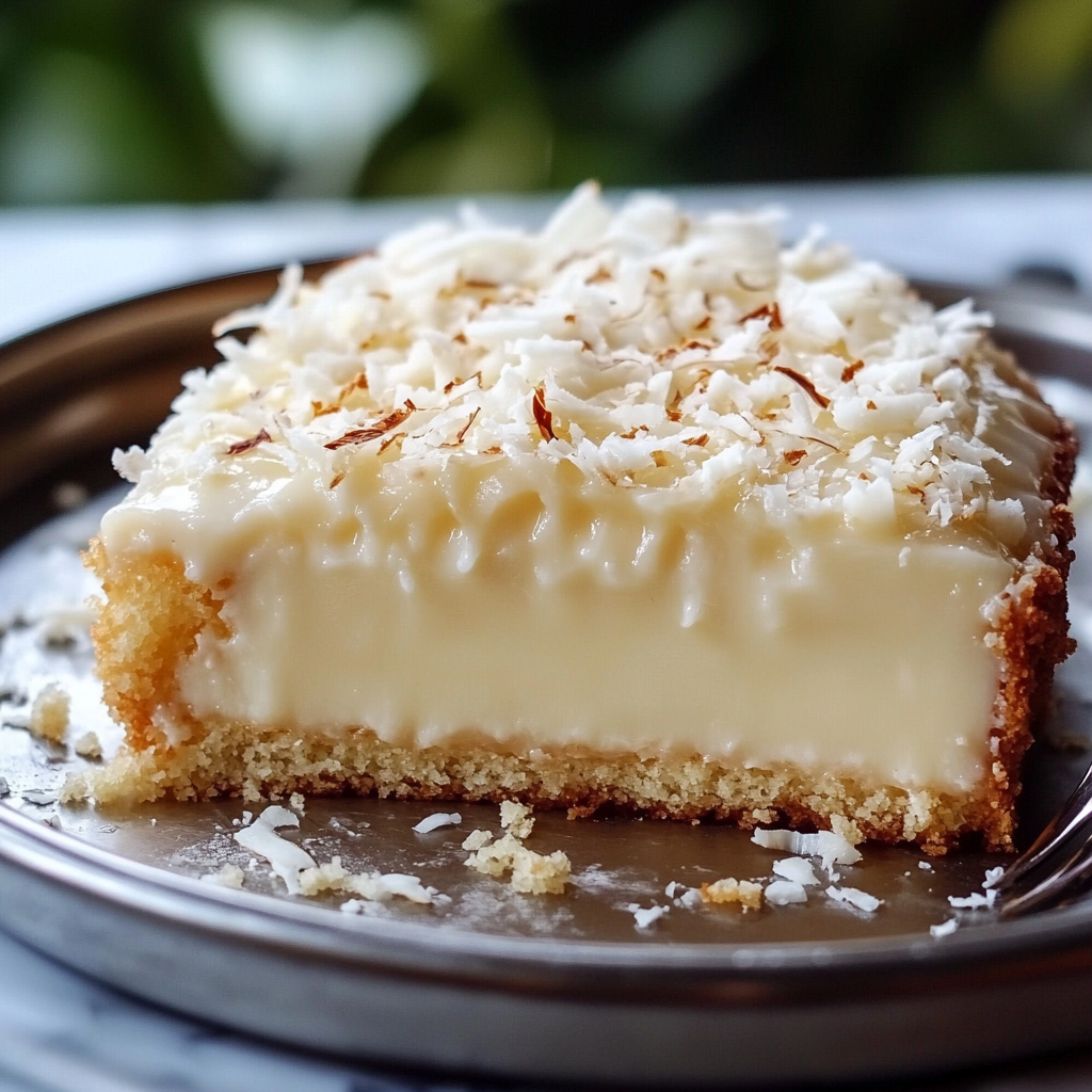El mejor Pastel de Coco con Glaseado de Leche Condensada