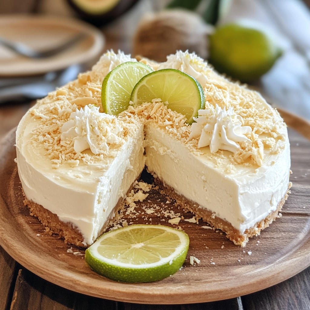Cheesecake de Coco y Limón sin Horno - Recetas de abuela