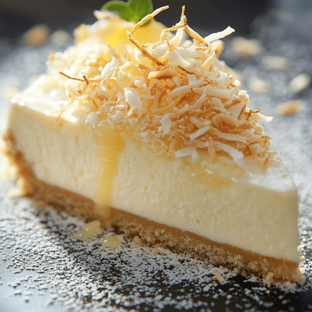 Cheesecake de Coco y Limón sin Horno - Recetas de abuela