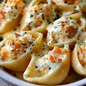 Deliciosas Conchas Rellenas de Mariscos Cremosos - Recetas de abuela