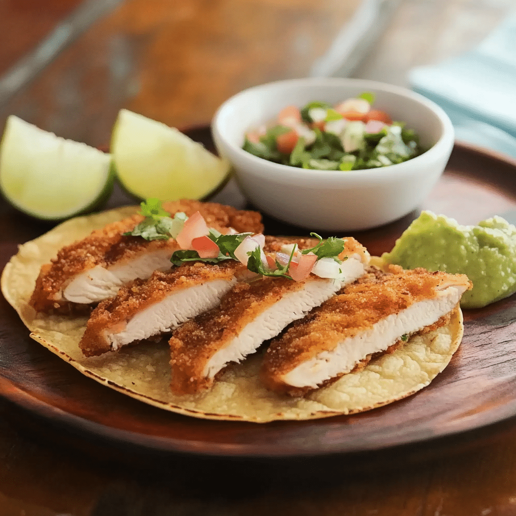 Tacos de Milanesa de Pollo: Cena Fácil y Sabrosa