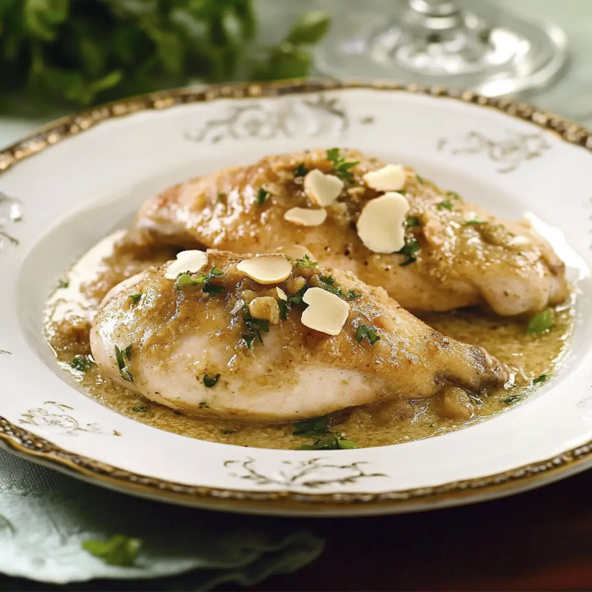 Pollo con Salsa Almendras - Receta Auténtica y Deliciosa