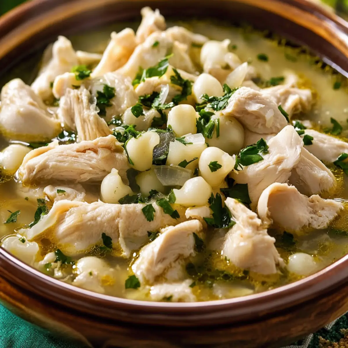 Pozole de pollo: deliciosa receta auténtica mexicana