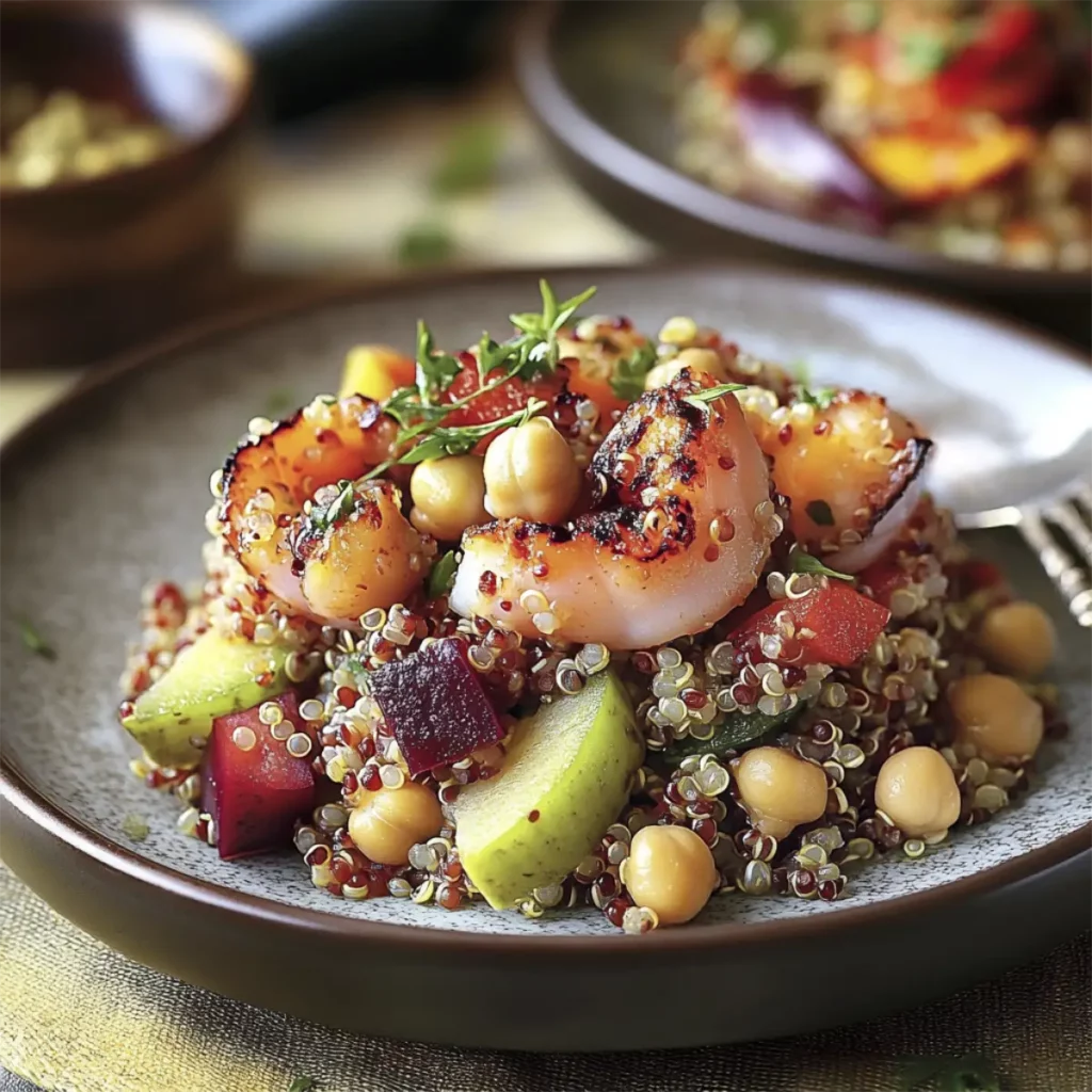 Timbal de Quinoa Receta Fácil con Verduras y Pulpo