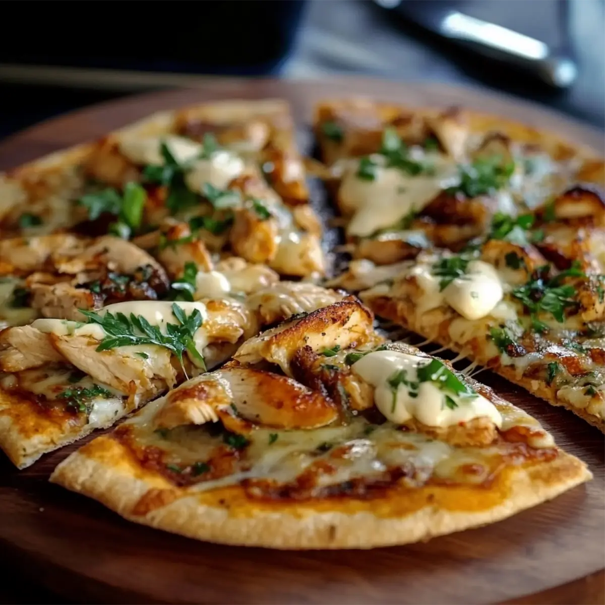 Pizza de Pollo con Salsa Búfalo: Delicia Irresistible