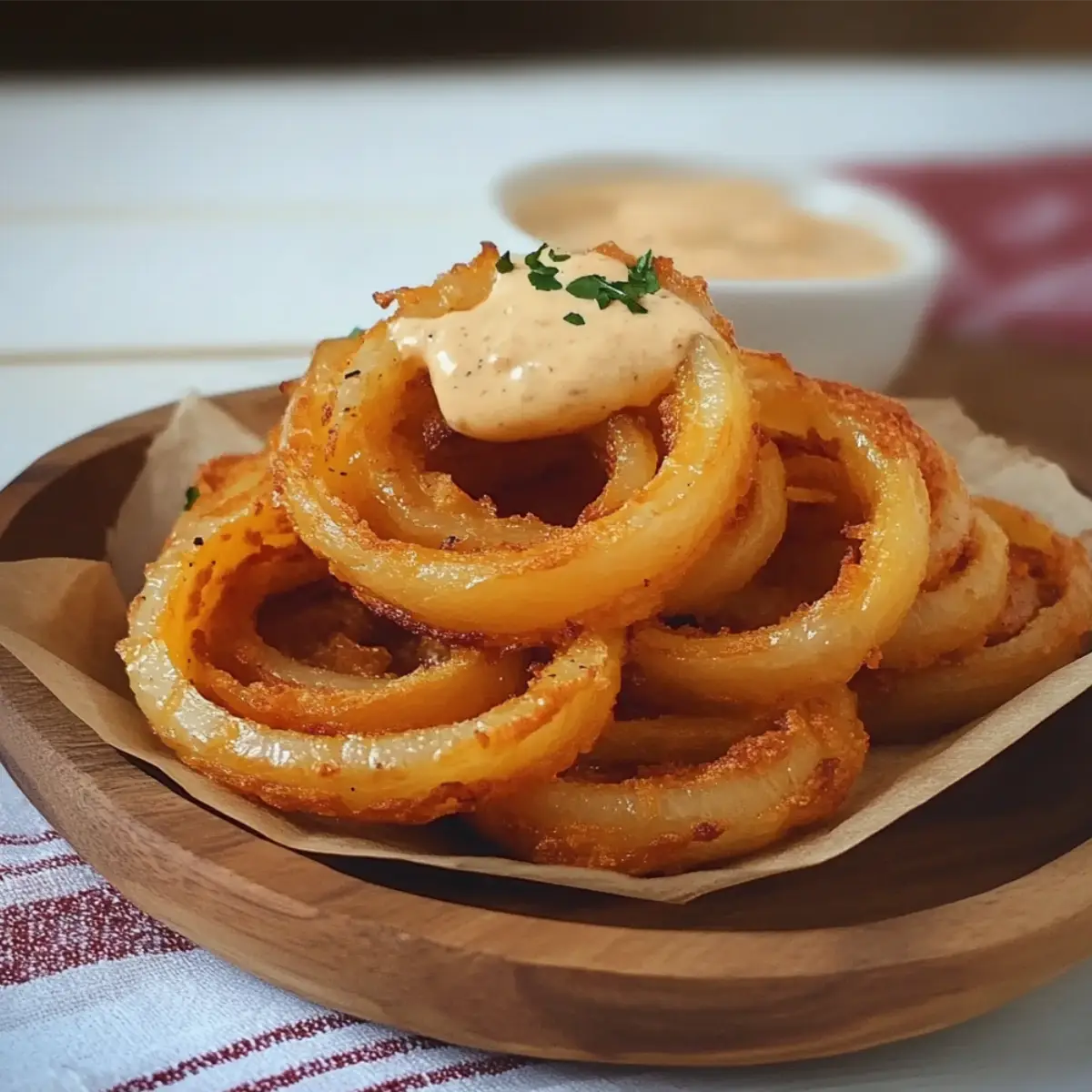 Aros De Cebolla Deliciosos Con Mayonesa De Chipotle