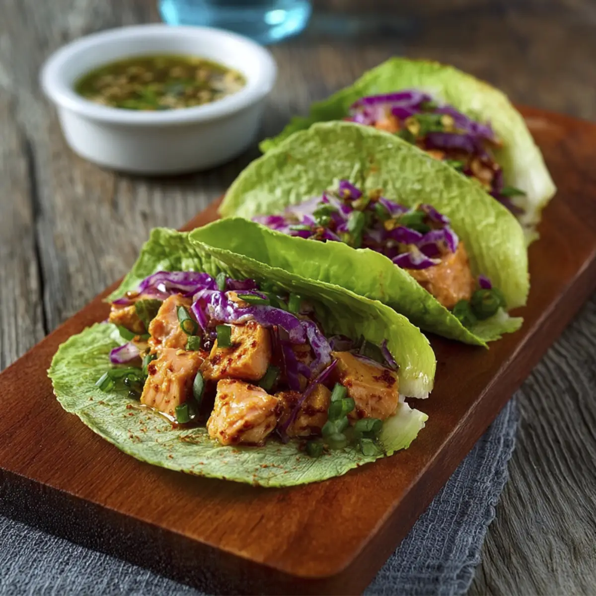 Tacos de Lechuga con Salmón: Receta Saludable y Deliciosa