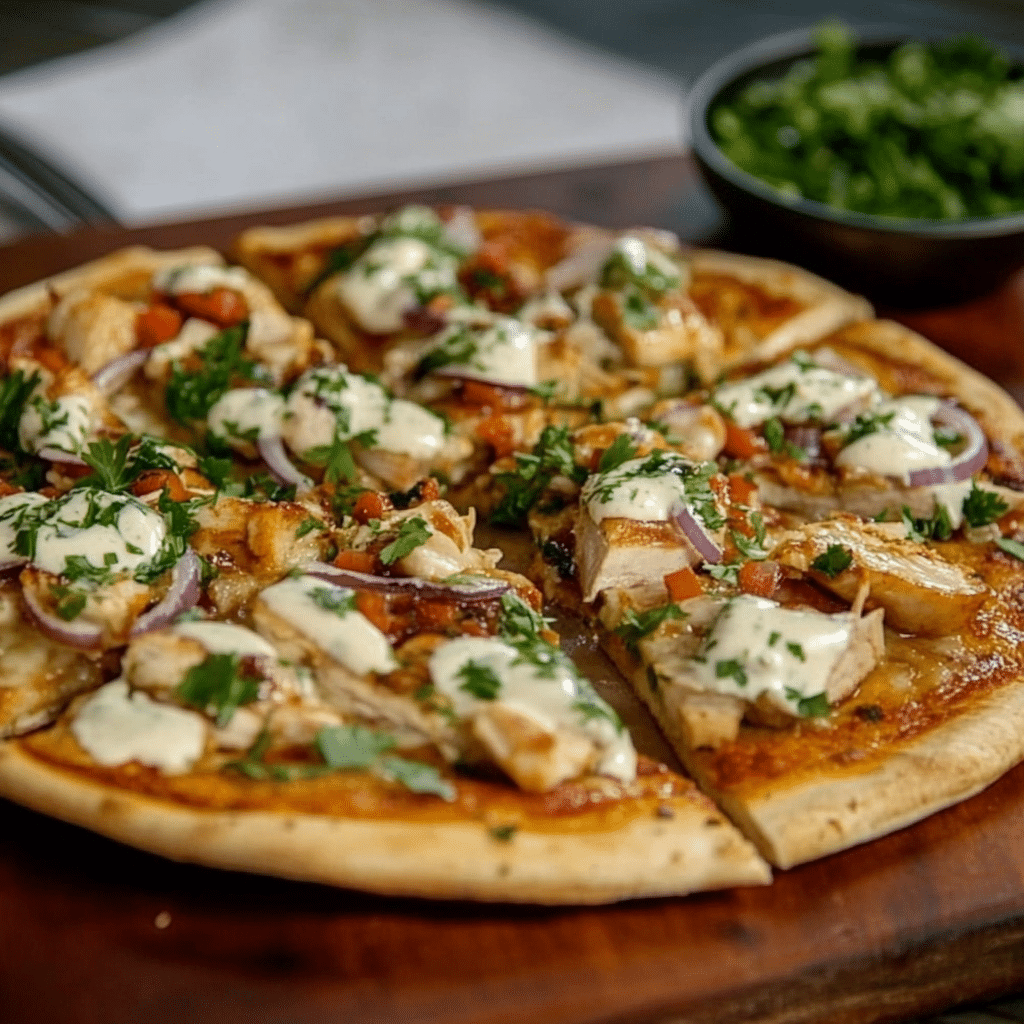 Pizza de Pollo: Deliciosa con Salsa Búfalo Picante