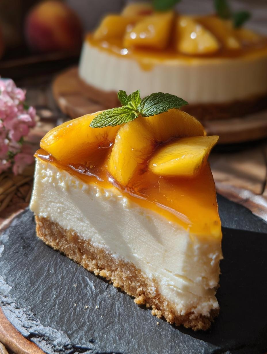 Cheesecake de Durazno Cremoso: Sin Horno, en 60 Minutos