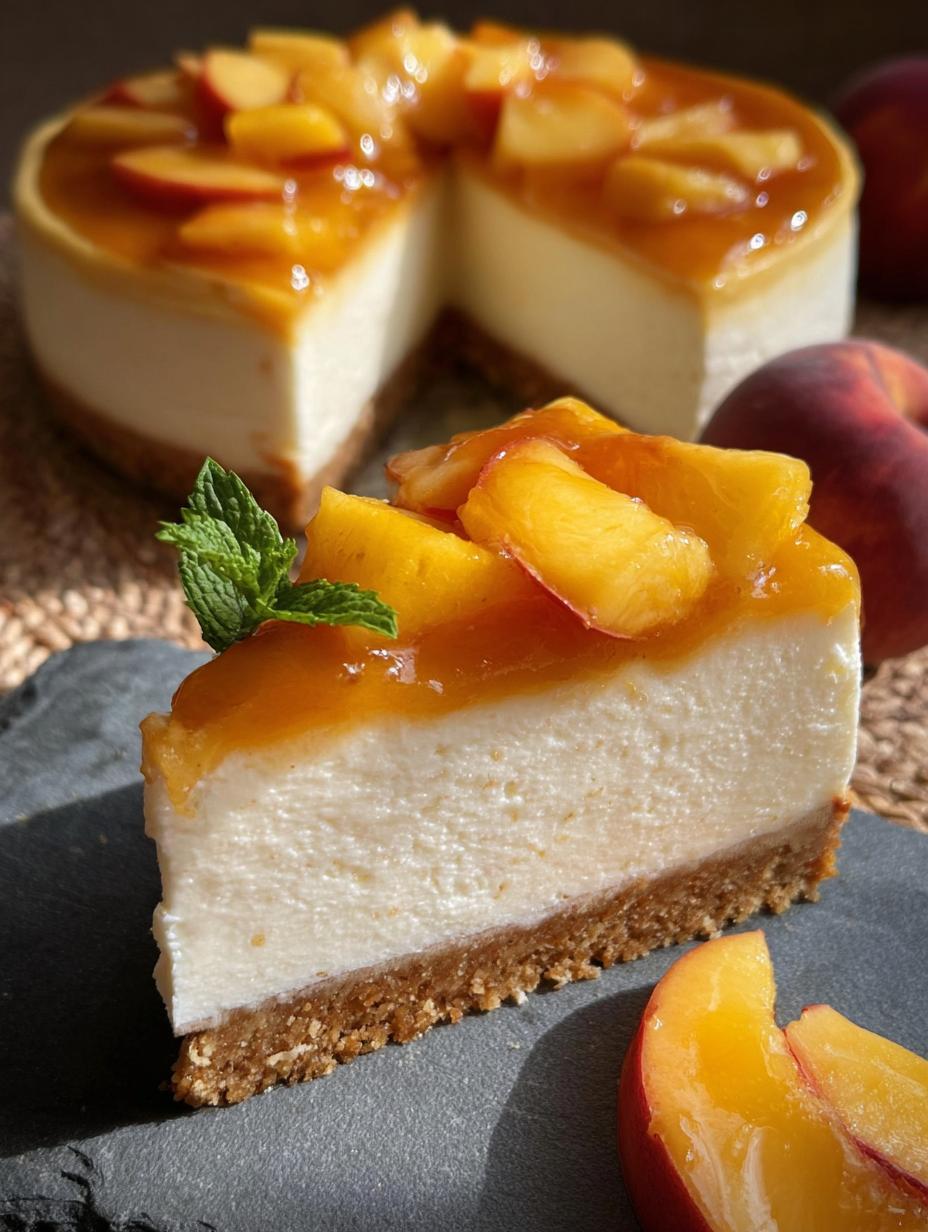 Cheesecake de Durazno Cremoso: Sin Horno, en 60 Minutos