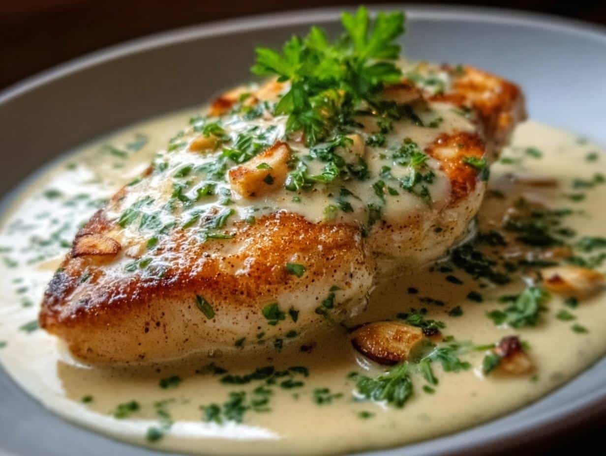 Pollo a la crema fácil y tentador - Recetas de abuela