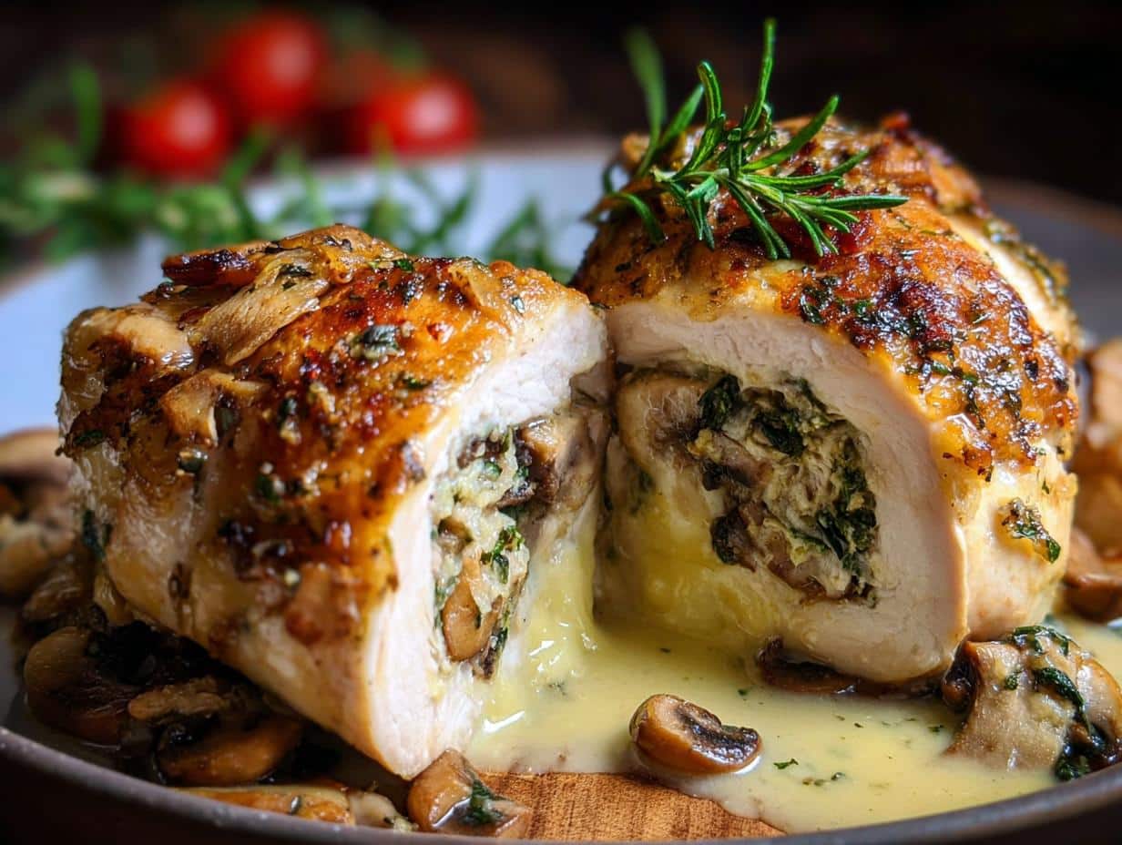 Pollo Relleno Champinones Con: ¡Delicia Jugosa! - Recetas de abuela